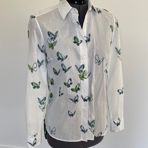 danielle fichera | Tops | Danielle Fichera Beatrice Butterfly Button ...
